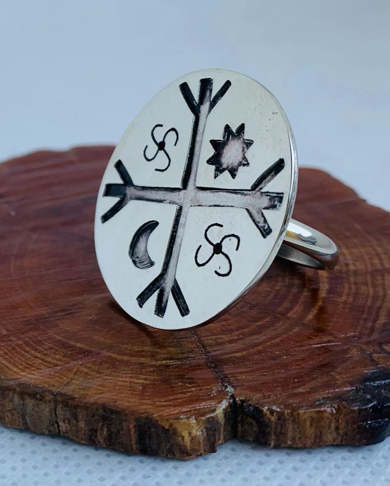 Anillo Kultrun Grande - Joyas Kayufilu